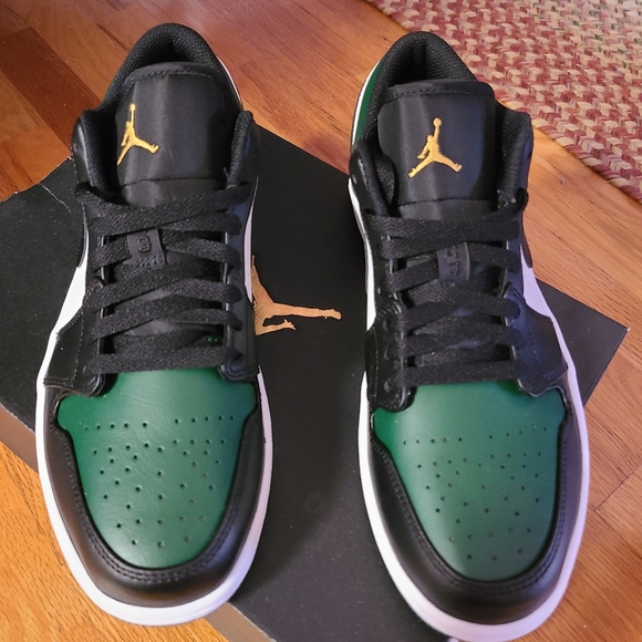 Nike | Shoes | Nike Air Jordan Low Green Toe Shoes | Poshmark
